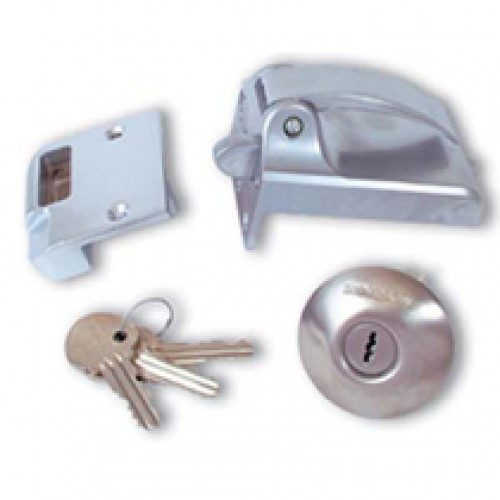 Ingersoll Automatic Deadlocking Rim Latch in Polished Chrome or Satin ...