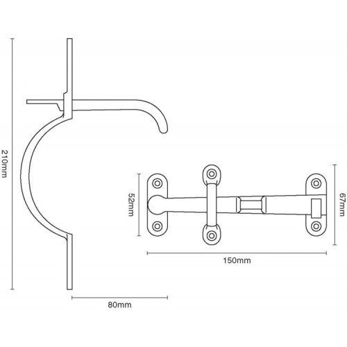 Croft 1881 Thumb Latches or Suffolk Latches in Chrome Nickel Bronze or ...