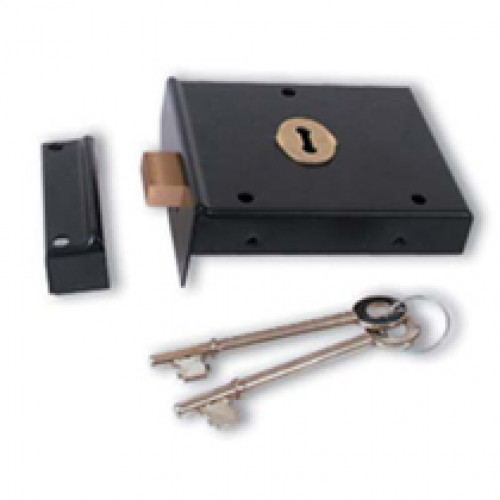 Union 1116 Rim Dead Lock in Black from Cheshire Hardware | Door handles ...
