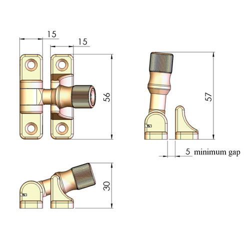 British Handmade Brighton Pattern Sash Fasteners in Nickel Chrome Brass ...