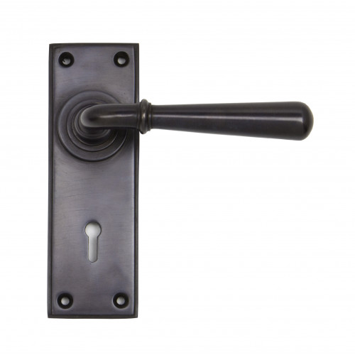 From The Anvil 91435 Newbury Lever Handles On Key Backplate Aged Bronze ...