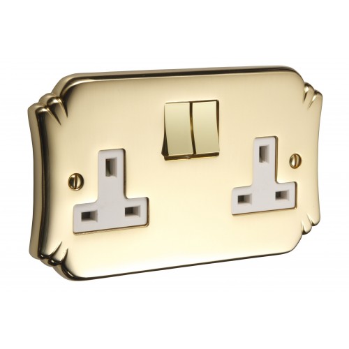 Brassart Art Deco Electrical Sockets in Brass Bronze Chrome or Nickel ...