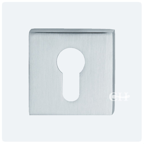 Square Escutcheon Satin Chrome from DND | Door handles & door ...