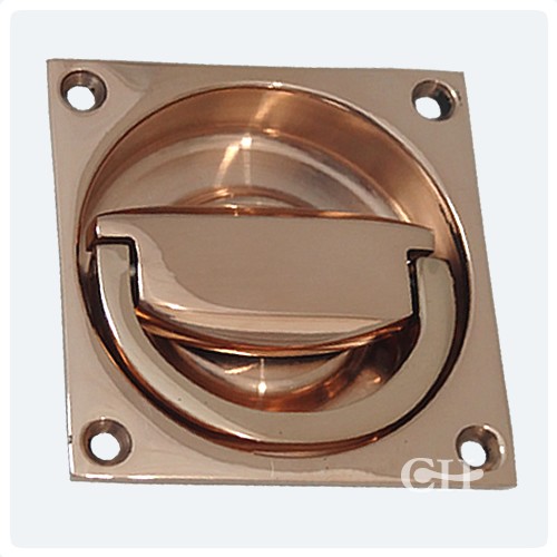 British Handmade Flush Ring Handles in Nickel Chrome Brass or Bronze ...