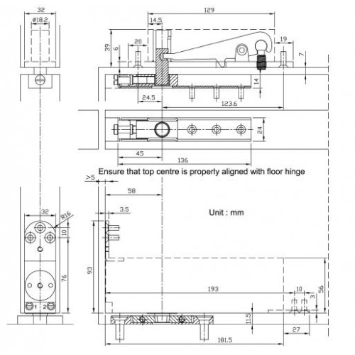 Concealed Self Closing Floor Pivots | Door handles & door accessories ...