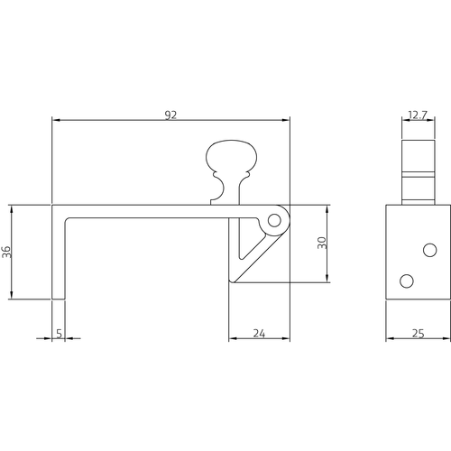 Simonswerk Counter Flap Catch in Brass, Bronze, Chrome or Nickel | Door ...