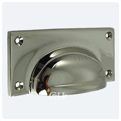 Croft 1823 Cast Drawer Cup Handles in Chrome or Nickel Finishes From ...