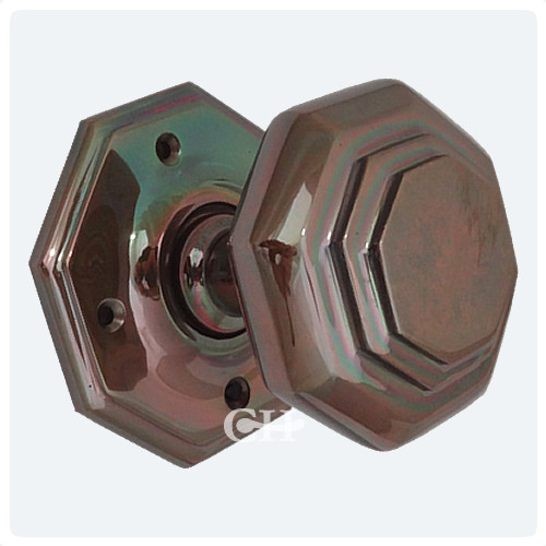Croft Flat Octagonal Mortice or Rim Door Knobs in Brass or Bronze | Door handles & door ...