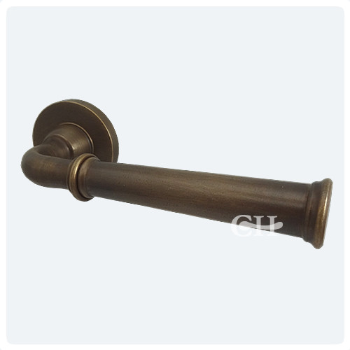 Croft 7020 Grace Lever Handles On Round Rose in Brass Bronze Chrome ...