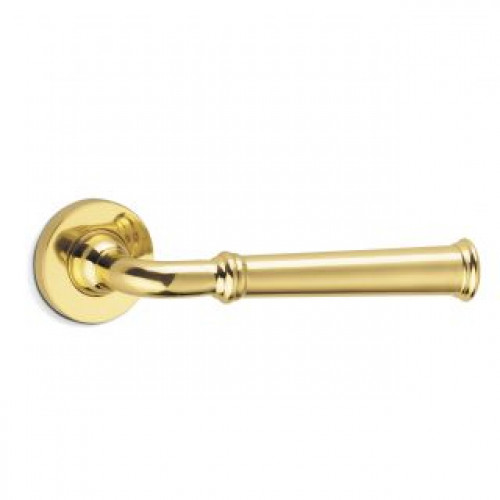 Croft 7020 Grace Lever Handles On Round Rose in Brass Bronze Chrome ...