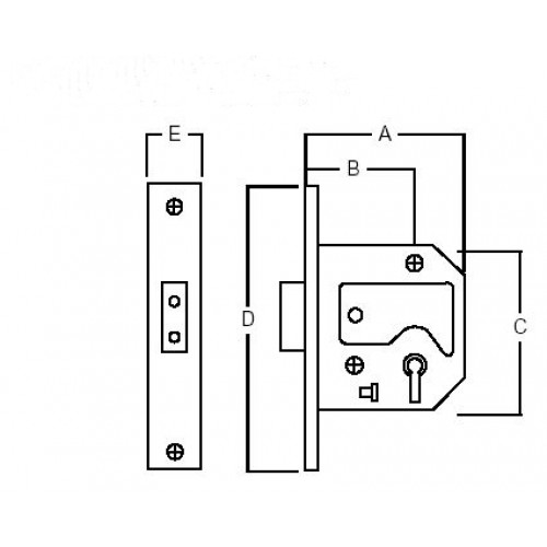 Union 5 Lever Deadlock | Door handles & door accessories | Cheshire ...