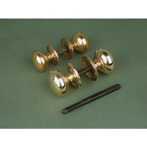 Large Cottage Door Knob Handles in Brass from Cheshire Hardware | Door handles & door ...