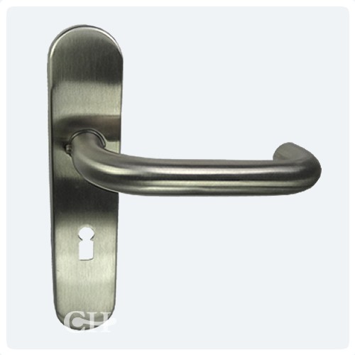 Karcher Design EL 27 71 Crete Lever Door Handles On Backplate Satin ...