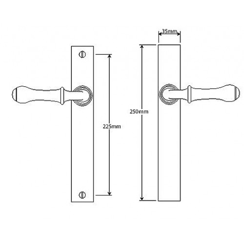Finesse Design FDMP14 Pewter Derwent Passage Door Handles from Cheshire ...