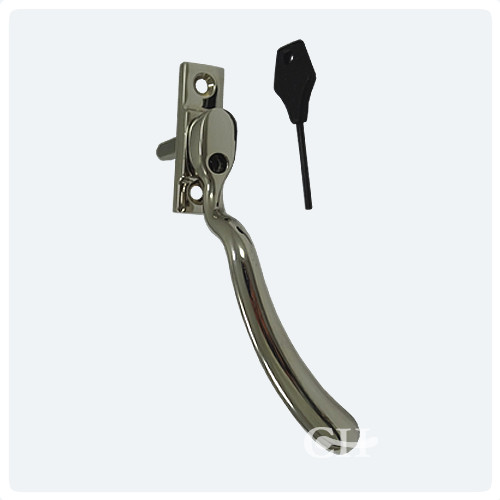 British Handmade Espagnolette Window Handles in Nickel Chrome Brass or ...