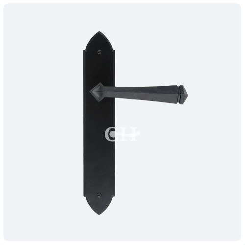 From The Anvil 33275 Gothic Lever Handles on Plain Latch Backplate from ...