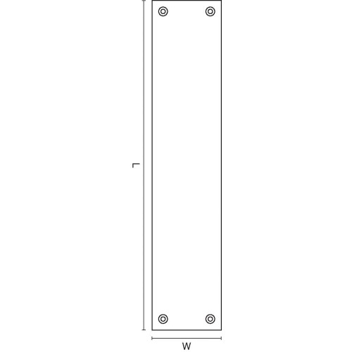 Croft 1758 Door Push Plates in Brass Bronze Chrome Nickel Finishes From ...