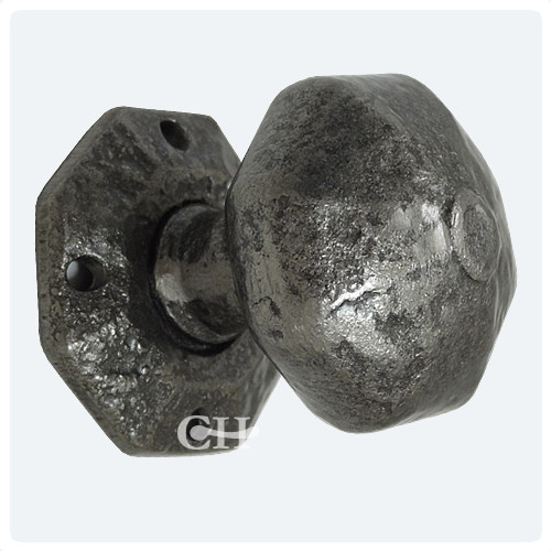 Kirkpatrick 3056 Octagonal Door Knobs In Black Argent or Pewter From Cheshire Hardware | Door ...