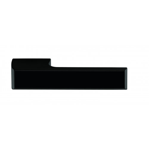 Contemporary Lever Handles On Rectangular Rose in Matt Black With ...