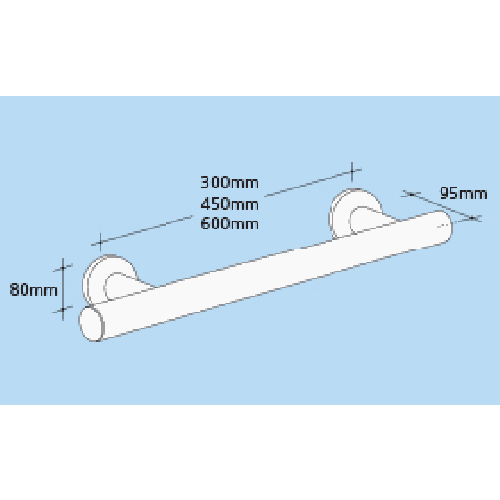 Modern Designer Less Able Grab Rails in Stainless Steel, White or ...