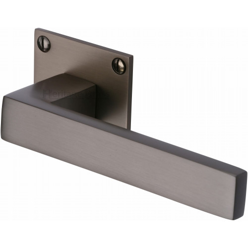 Delta Lever Handles on Slim Square Rose in Dark Matt Bronze from ...