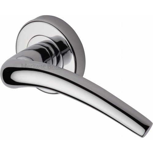 Wing Lever Handles on Rose in Polished Chrome from Cheshire Hardware ...
