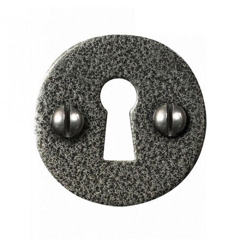 Stonebridge Open Keyways Escutcheons in Pewter Look Forged Steel | Door ...