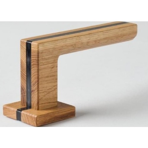 Slim Lines Oak Lever Handles on Rose | Door handles & door accessories ...