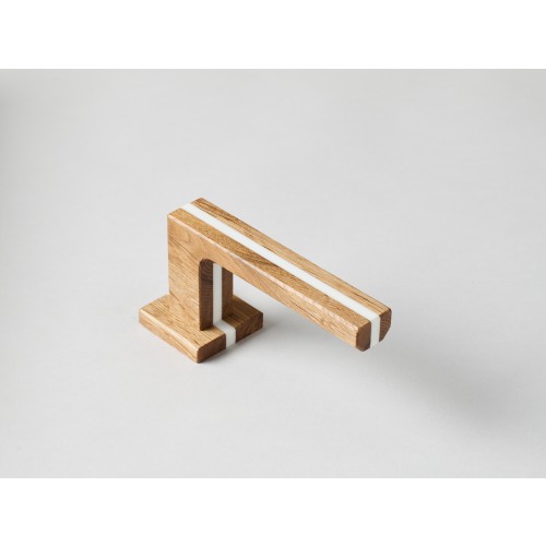 Slim Lines Oak Lever Handles on Rose | Door handles & door accessories ...