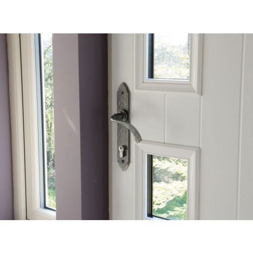 From The Anvil 33765 Gothic Lever Handles on Pewter 92mm Backplate from ...