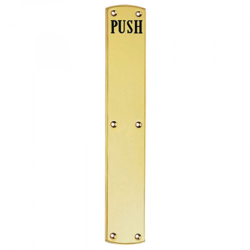 Engraved Finger Plate or Push Plate Polished Brass from Cheshire ...
