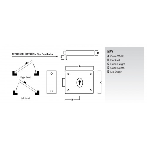 Yale 402 Rim Dead lock in Silver Grey from Cheshire Hardware | Door ...