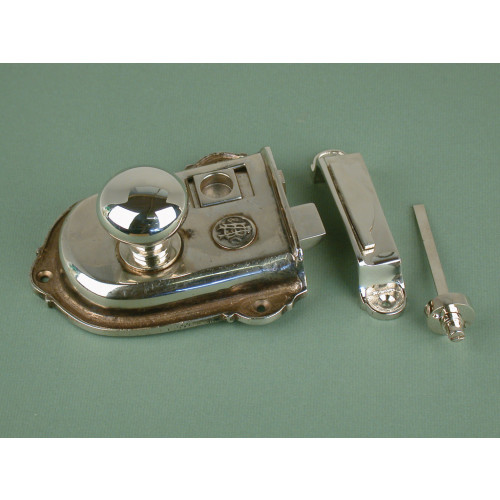Victorian Period Rim Latch in Nickel from Cheshire Hardware | Door ...