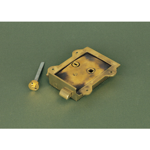 Victorian Period Rim Latch in Iron with Brass Fittings from Cheshire ...