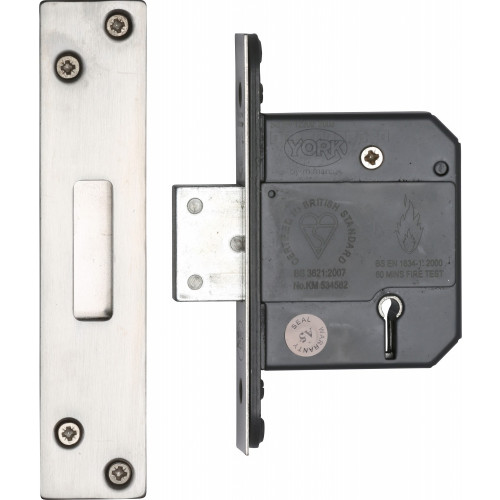 Satin Chrome 5 Lever Mortice Deadlocks | Door handles & door ...