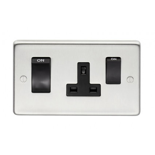 Eurolite Cooker Switch and Socket Black Nickel, Stainless Steel, Matt ...