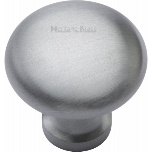 Victorian Round Cupboard Knobs In Satin Chrome | Door handles & door accessories | Cheshire Hardware