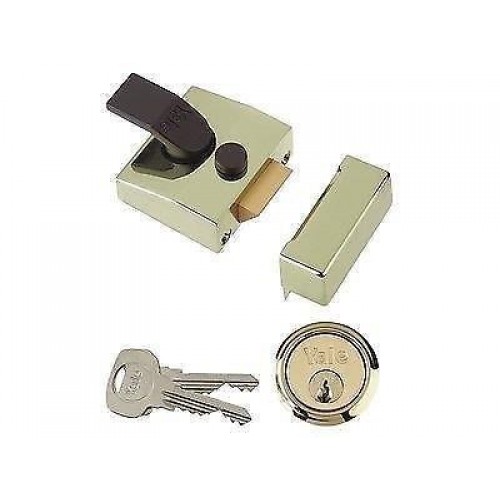 Yale Deadlocking Nightlatch Lock In Brass from Cheshire Hardware | Door ...