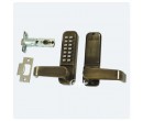 Antique Brass Digital Lock with Lever Handles | Door handles & door ...