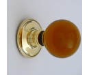 Amber Ball Glass Door Knobs Mortice Or Rim | Door handles & door ...