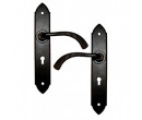 From The Anvil 33136 Gothic Lever Handles on Keyhole Lock Backplate ...