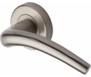 Wing Lever Handles on Rose in Satin Nickel from Cheshire Hardware ...